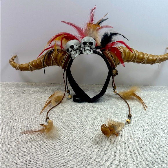 Spirit | Accessories | Spirit Halloween Voodoo Ancient Skull Long Horn ...